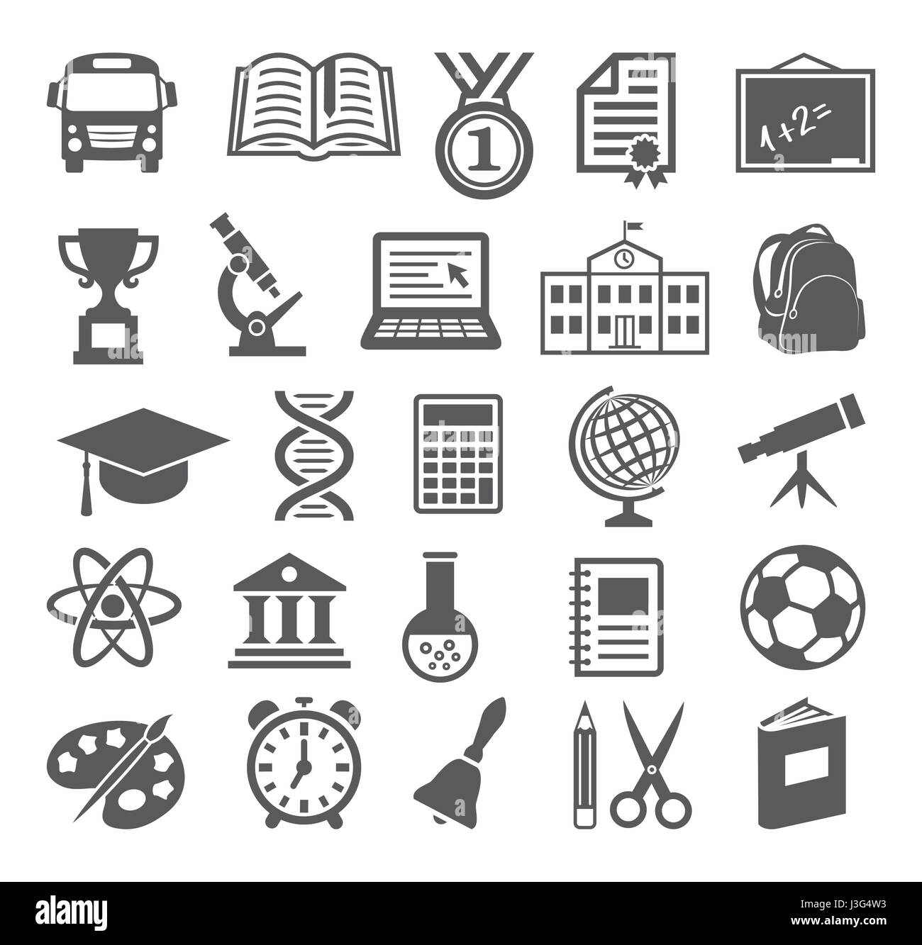 School and Education Icons Stock Vector Image & Art - Alamy