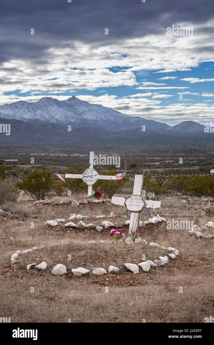 Wooden Crosses Apache Cemetery Stock Photo - Alamy