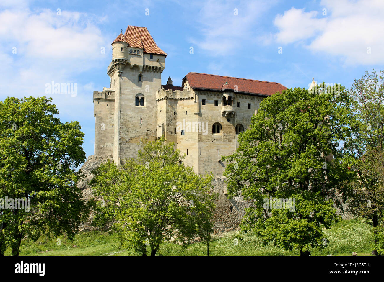 Impressive castle on a hill Stock Photo - Alamy