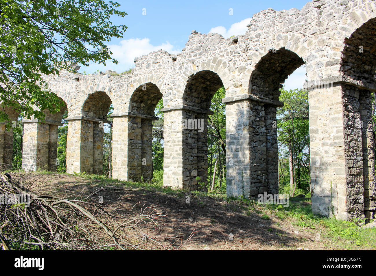Impressive building on a hill Stock Photo - Alamy