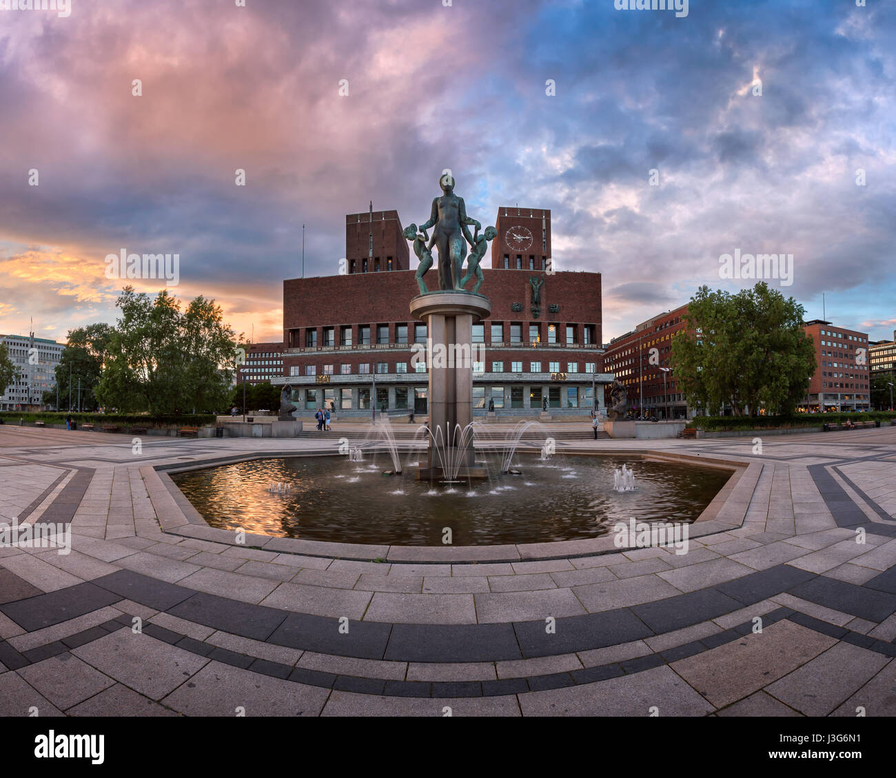 Statue town hall square oslo hi-res stock photography and images - Alamy
