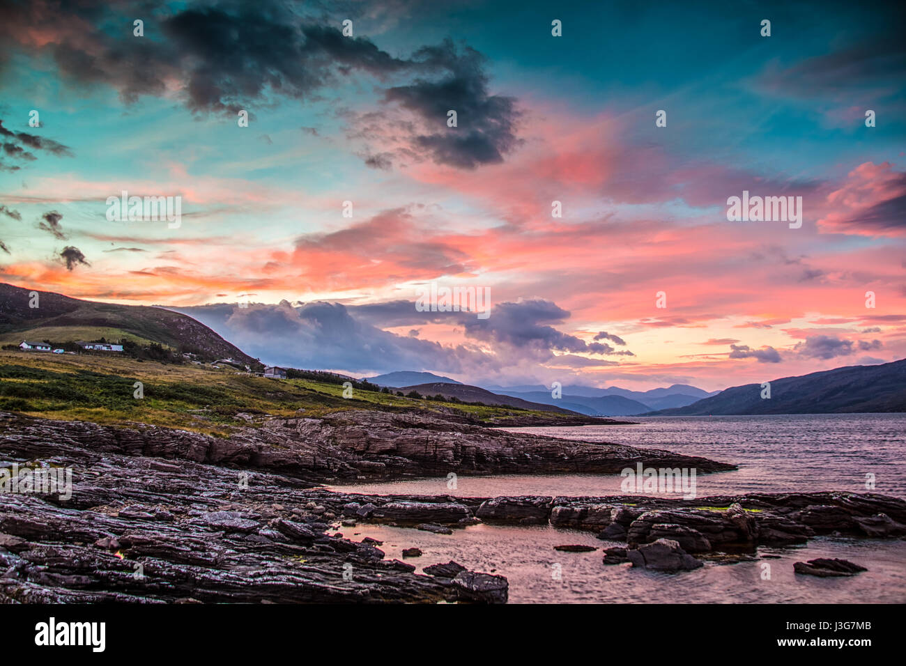 Sunset Isle of Skye in Scotland Stock Photo - Alamy