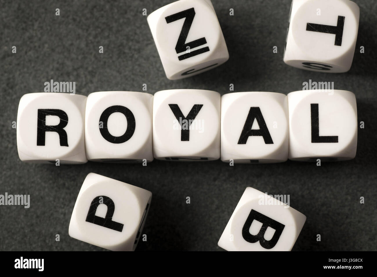 word royal on white toy cubes Stock Photo - Alamy