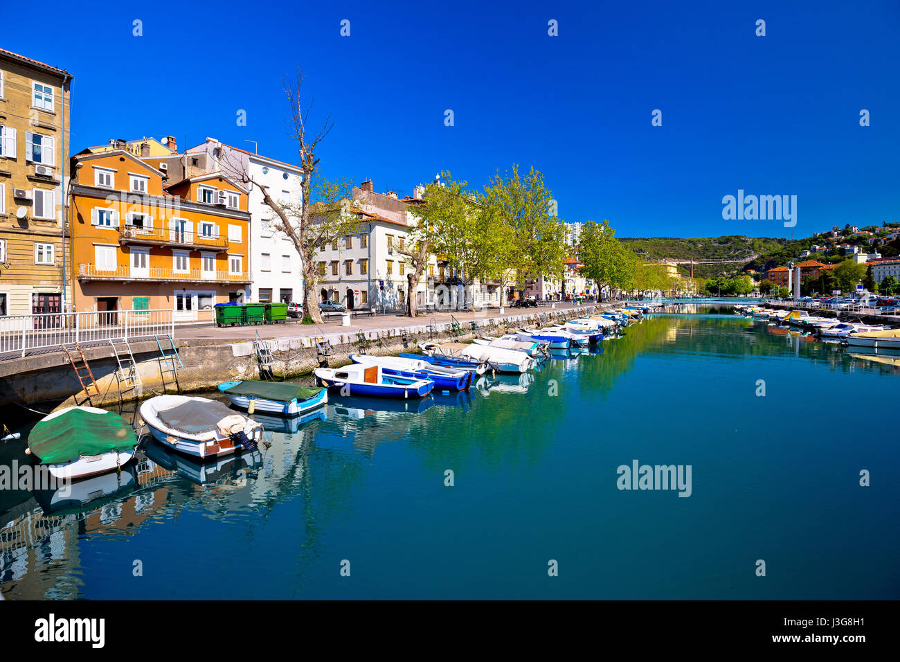 Rjecina river in Rijeka panoramic view, Kvarner bay, Croatia Stock ...