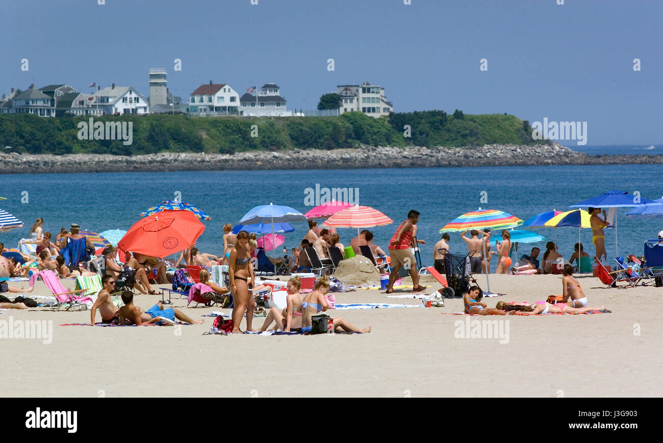 The beach at Hampton Beach, New Hampshire, USA Stock Photo - Alamy