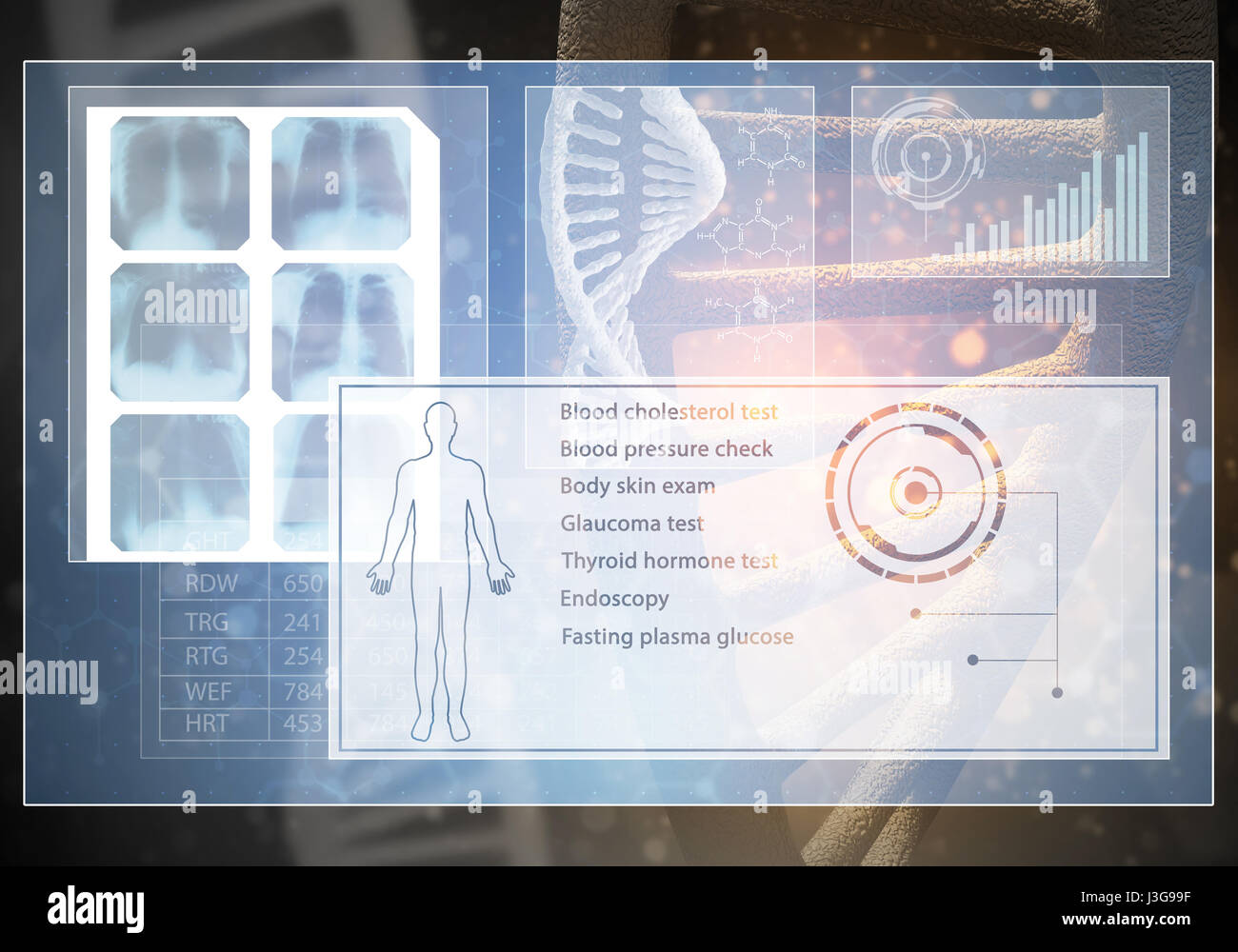 Medicine user interface Stock Photo - Alamy