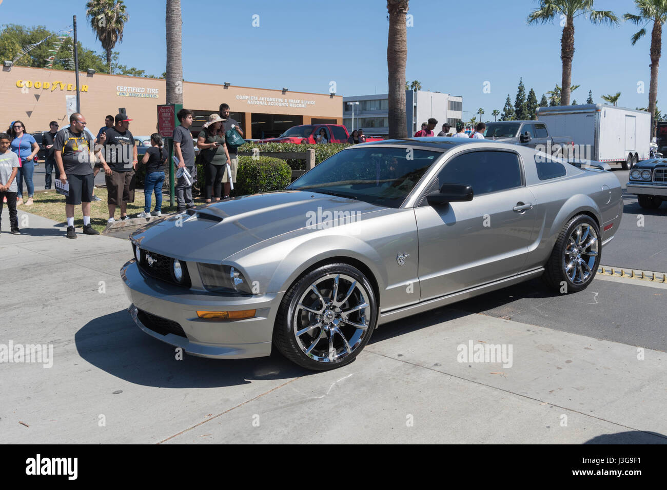Buena Park, USA - April 30, 2017: Ford Mustang fifth generation on ...