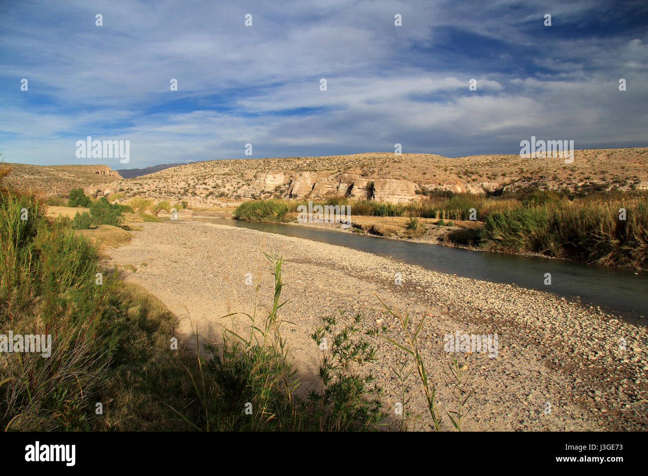 Beautiful view of the international border between the United States ...