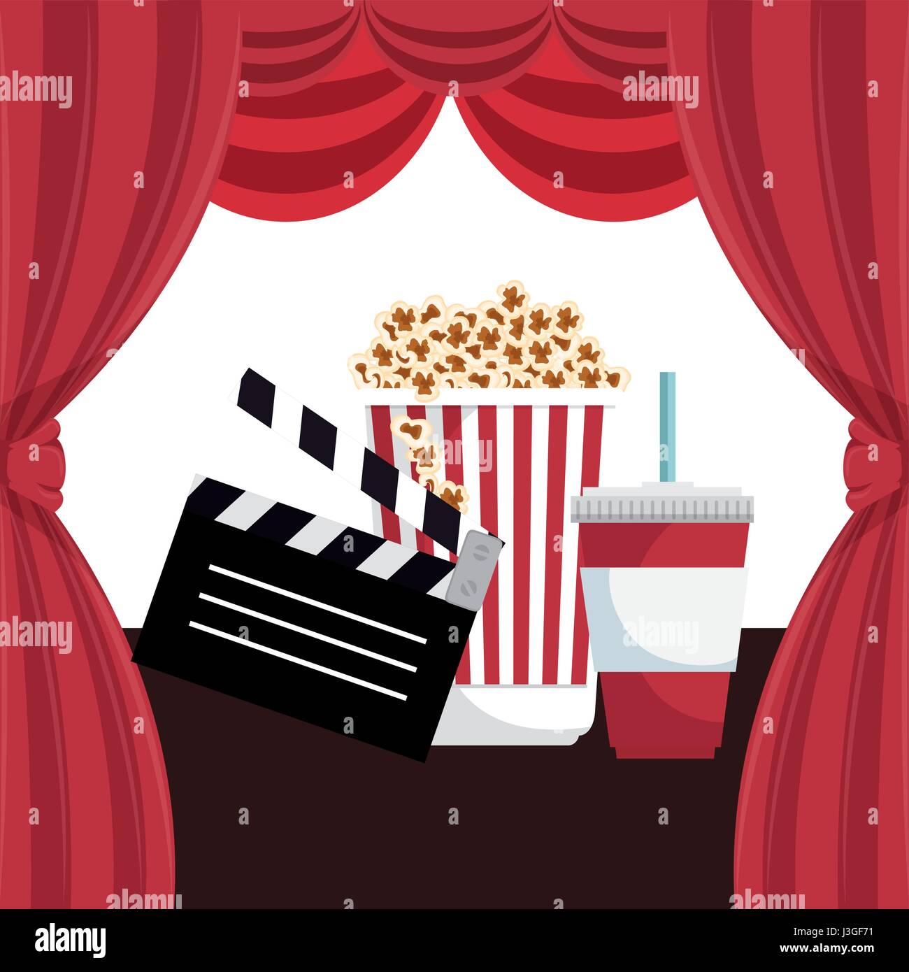 cinema entertainment elements icons Stock Vector Image & Art - Alamy