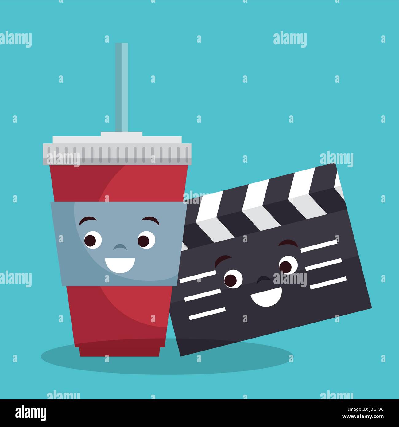 Isolated cinema elements cartoon Stock Vector Images - Alamy