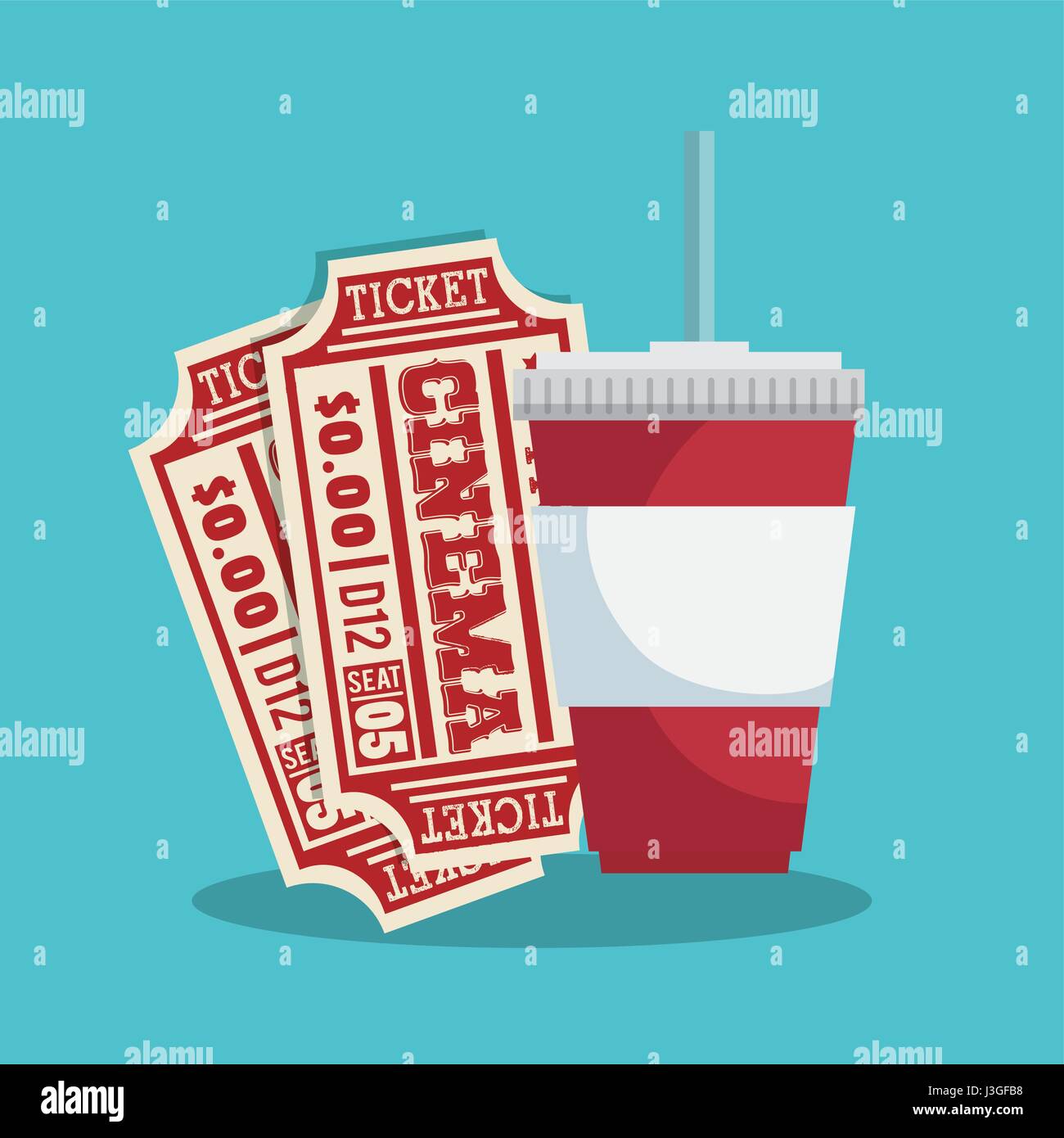 cinema entertainment elements icons Stock Vector Image & Art - Alamy