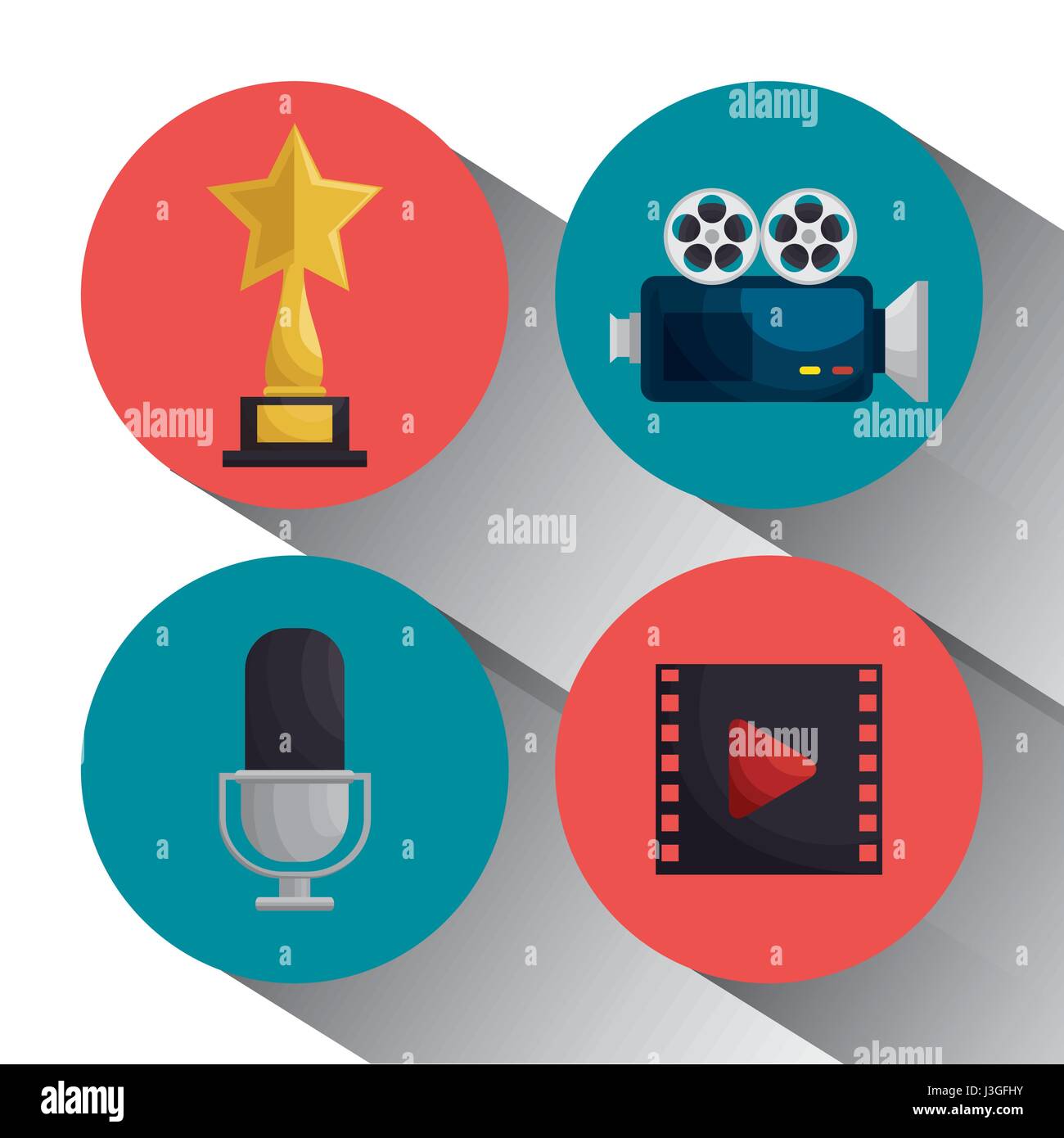 cinema entertainment elements icons Stock Vector Image & Art - Alamy