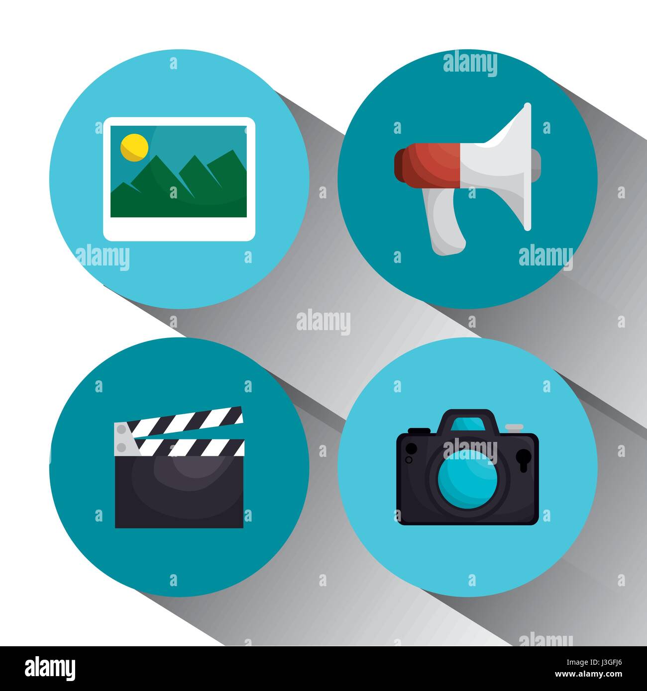 cinema entertainment elements icons Stock Vector Image & Art - Alamy