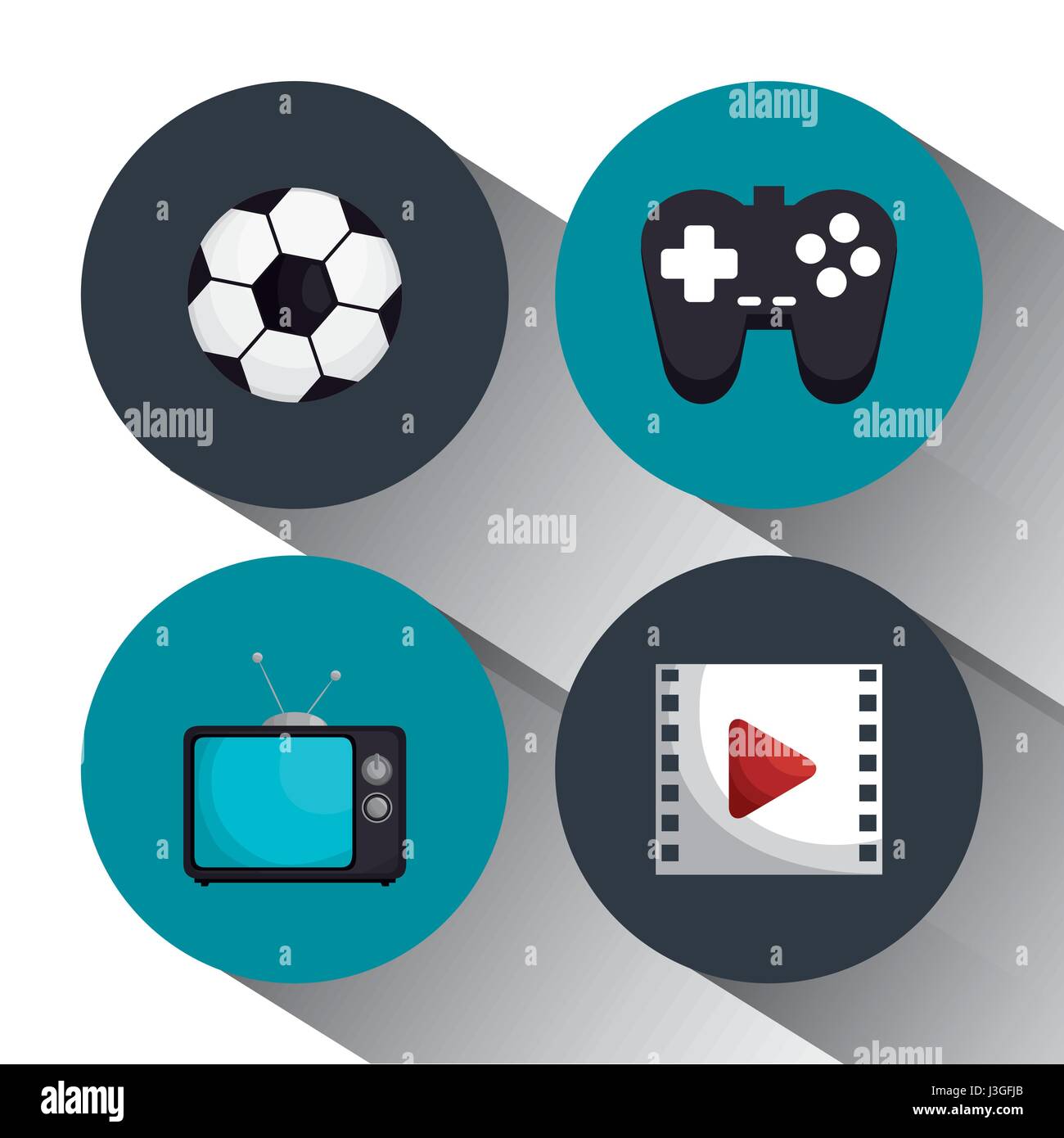 entertainment elements isolated icons Stock Vector Image & Art - Alamy