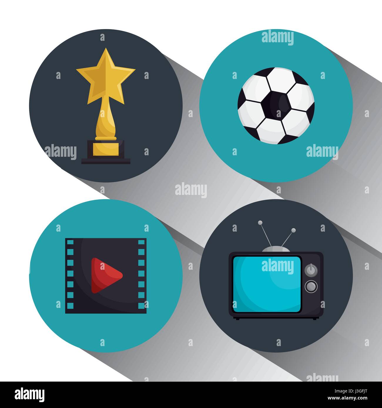 cinema entertainment elements icons Stock Vector Image & Art - Alamy
