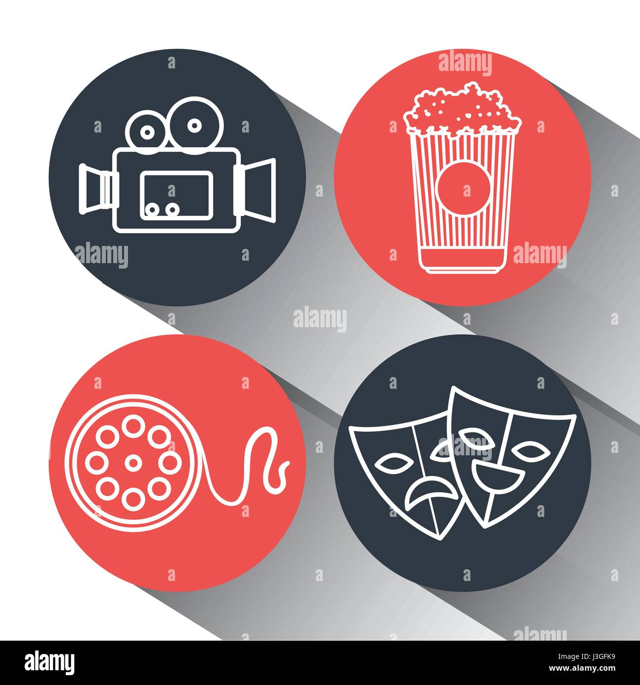 cinema entertainment elements icons Stock Vector Image & Art - Alamy