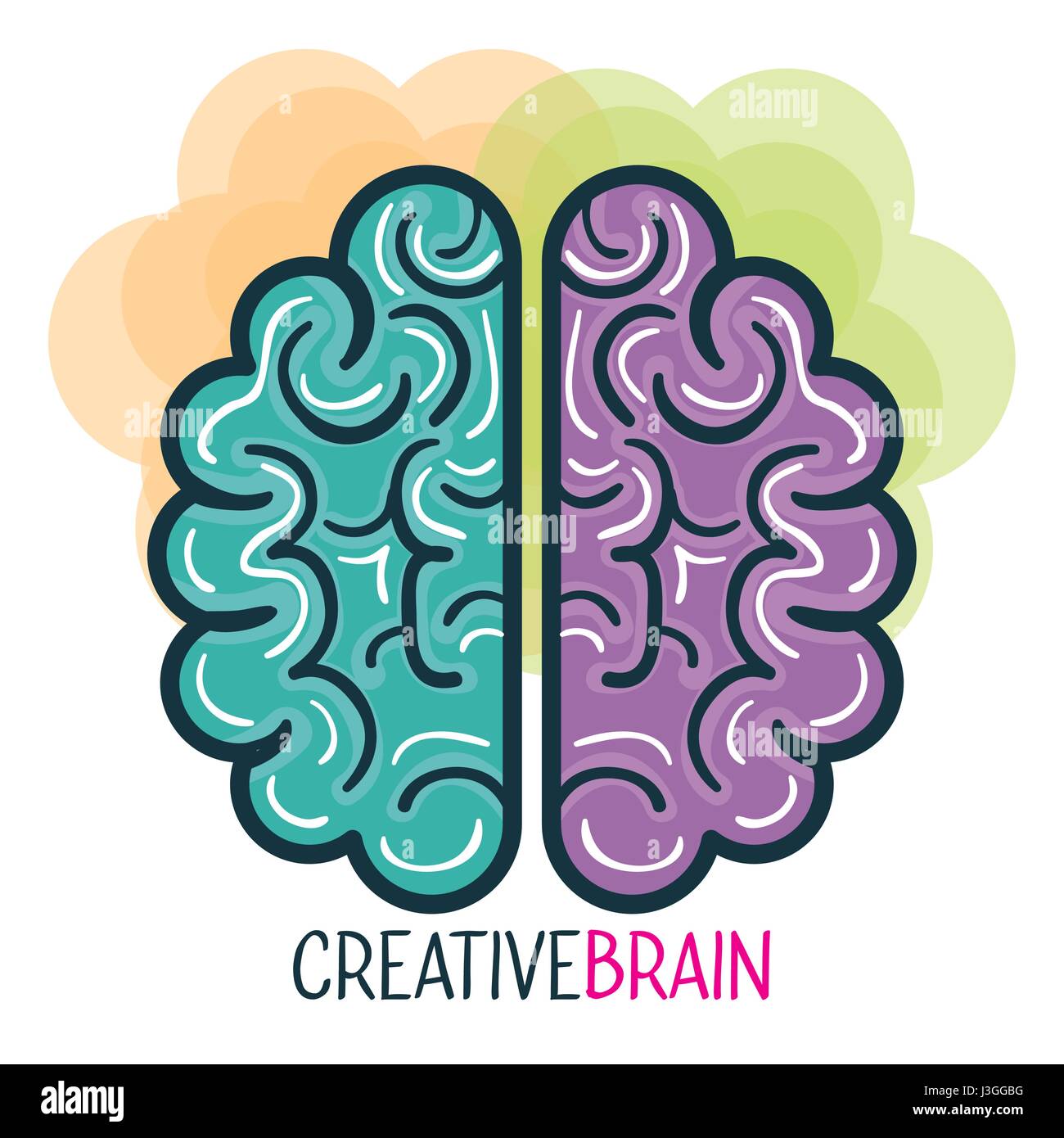 creative profile and brain Stock Vector Image & Art - Alamy