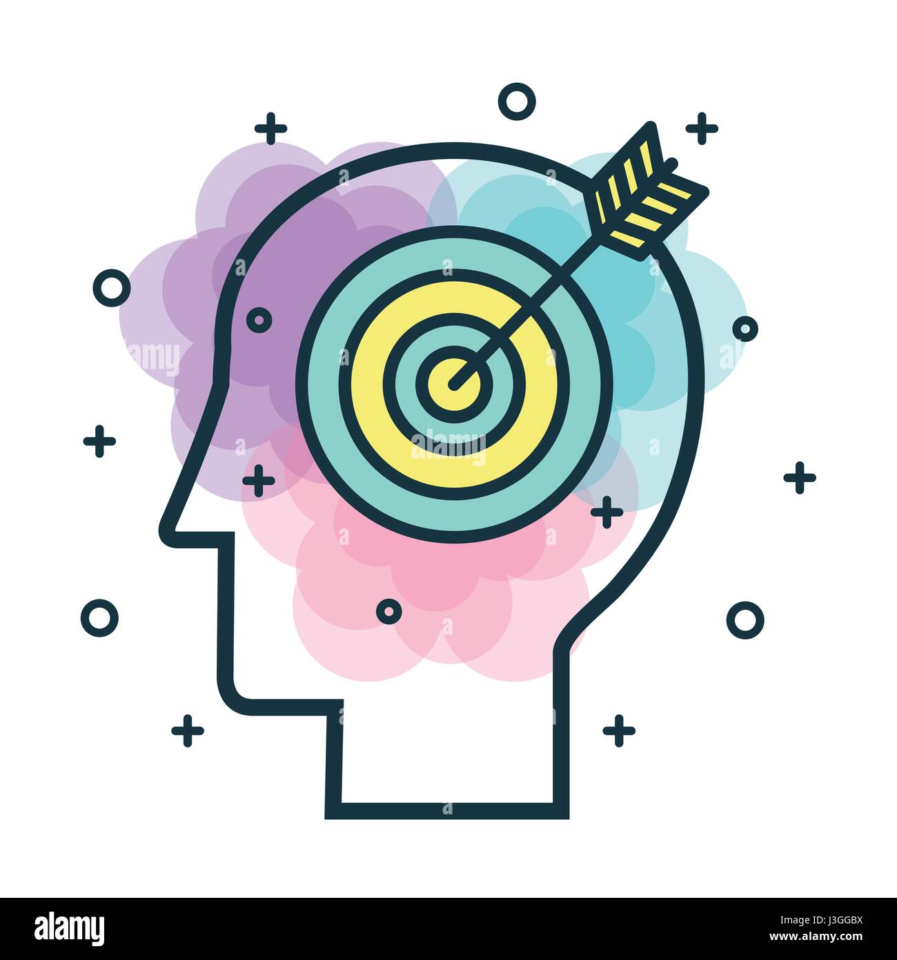 creative profile and brain Stock Vector Image & Art - Alamy
