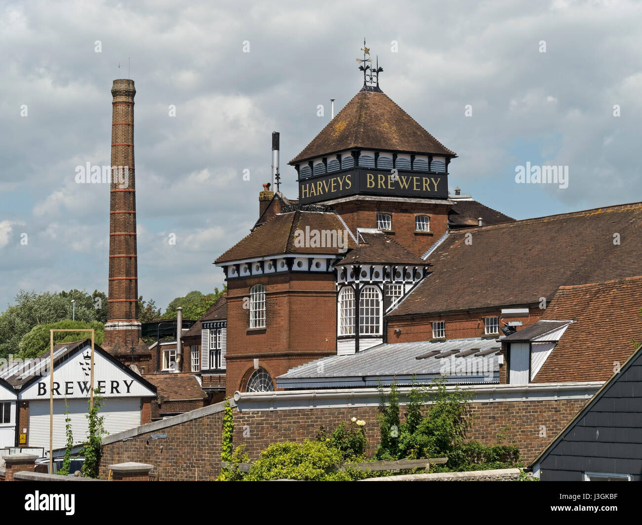 Harveys Brewery buildings, Lewes, East Sussex, England, UK Stock Photo ...