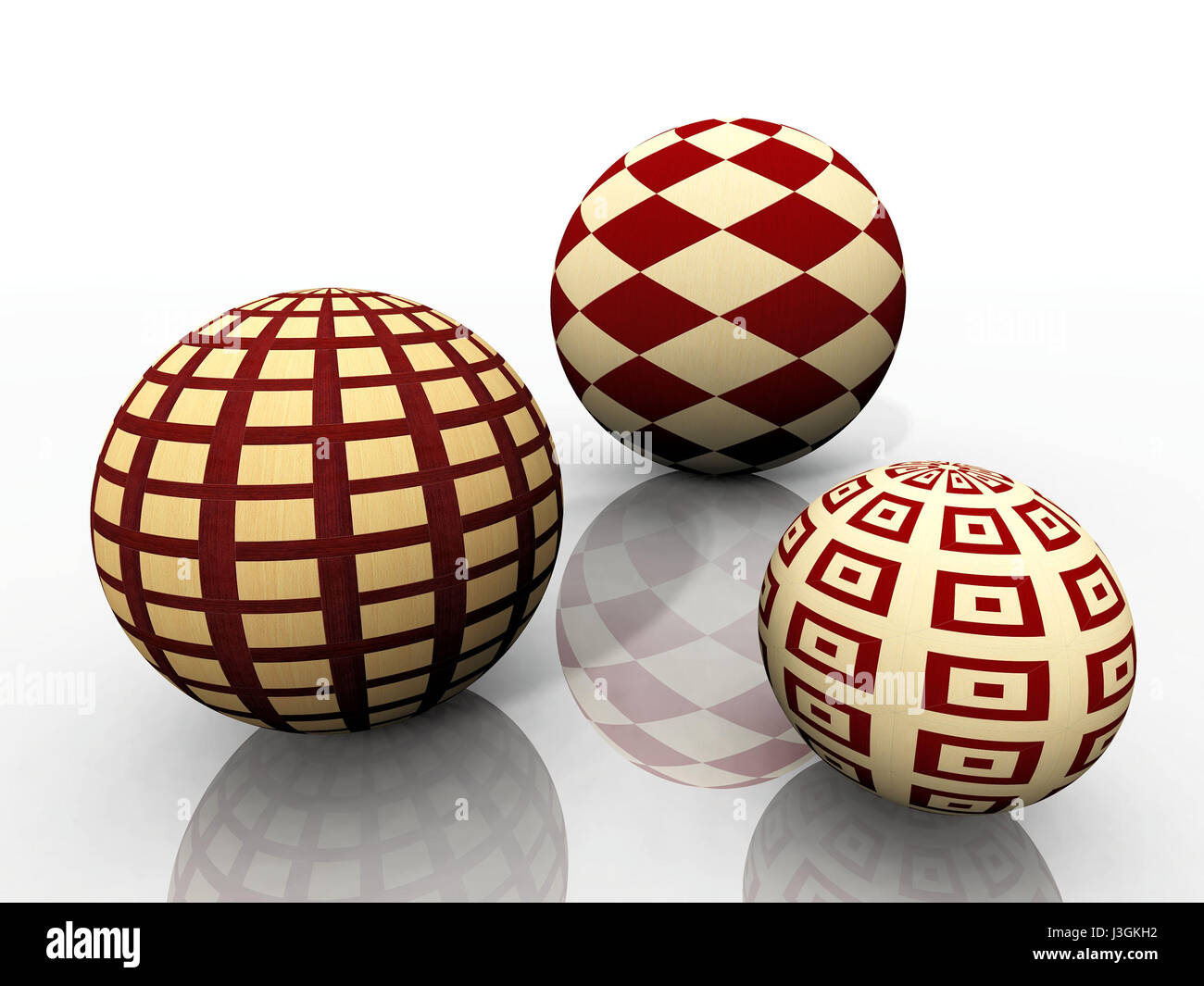 balls of wood with different textures Stock Photo - Alamy
