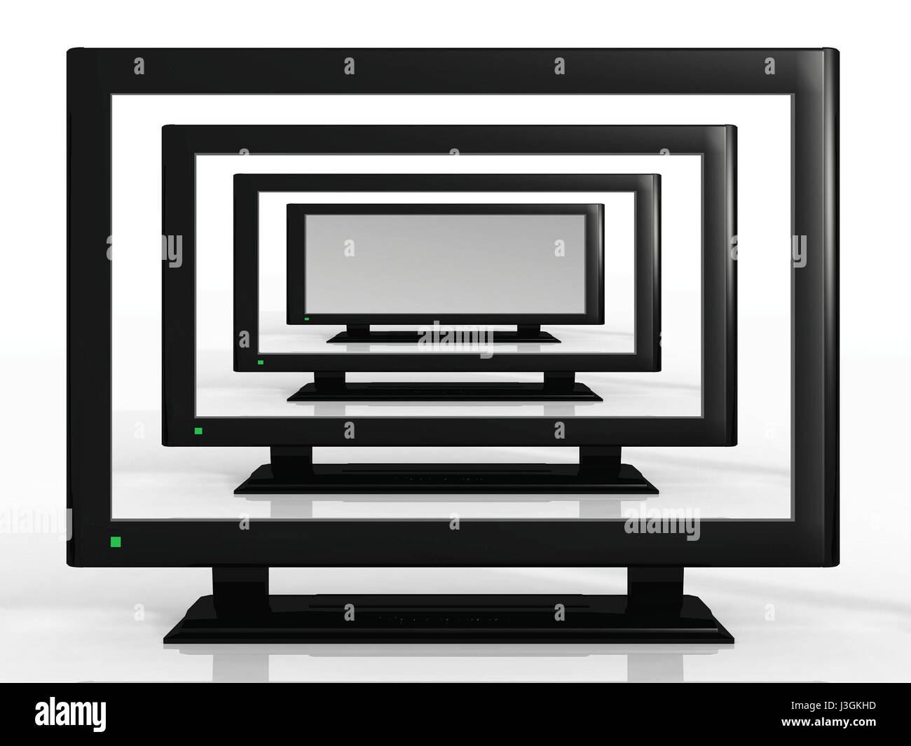 many television stations at infinity Stock Photo - Alamy