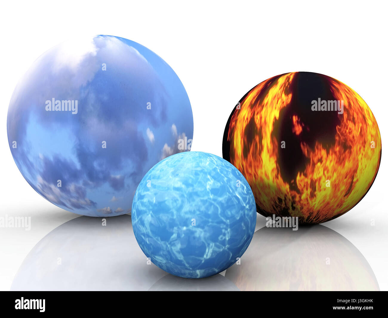 ball of air fire and water Stock Photo - Alamy