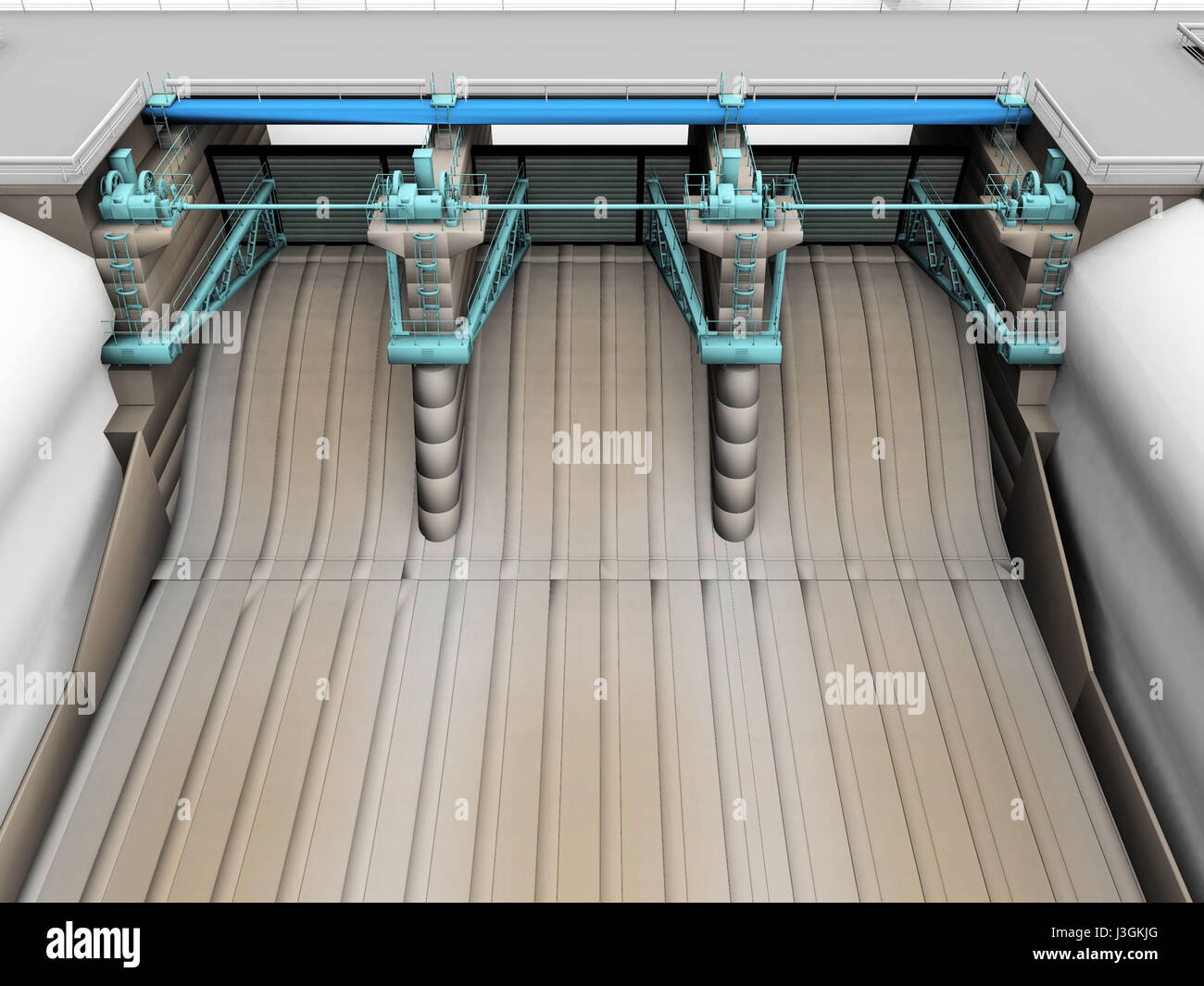 a big hydropower stone dam Stock Photo - Alamy