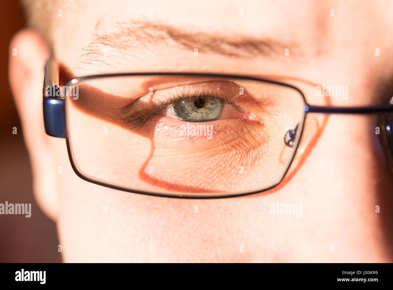 The element of spectacle frame, worn on teen Stock Photo - Alamy