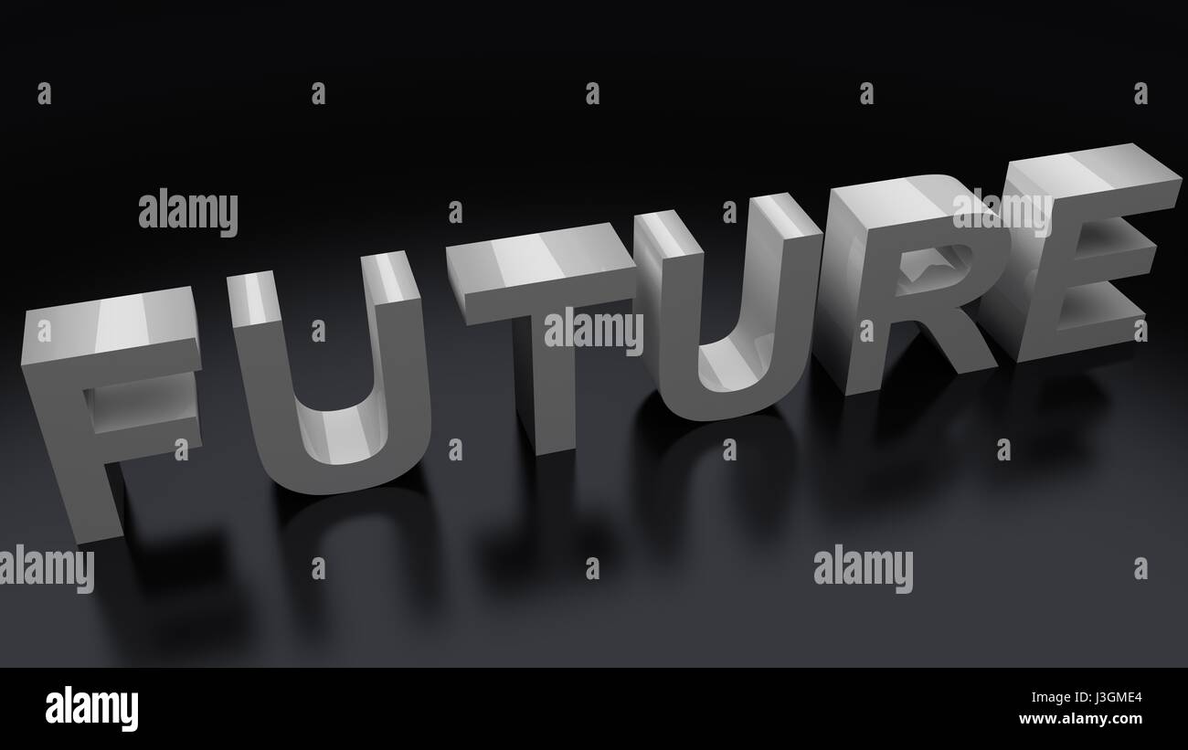 Future over black reflective Background Stock Photo - Alamy