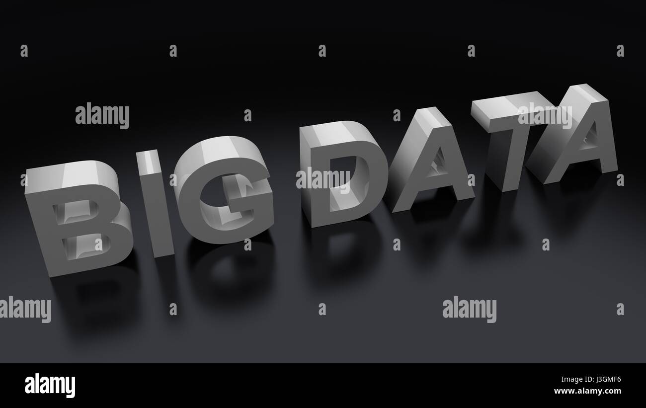 Big Data on black reflective background Stock Photo - Alamy