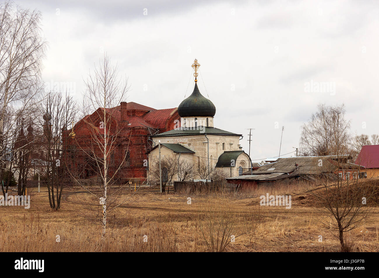 Golden Ring of Russia. In the territory of Archangel Michael monastery ...