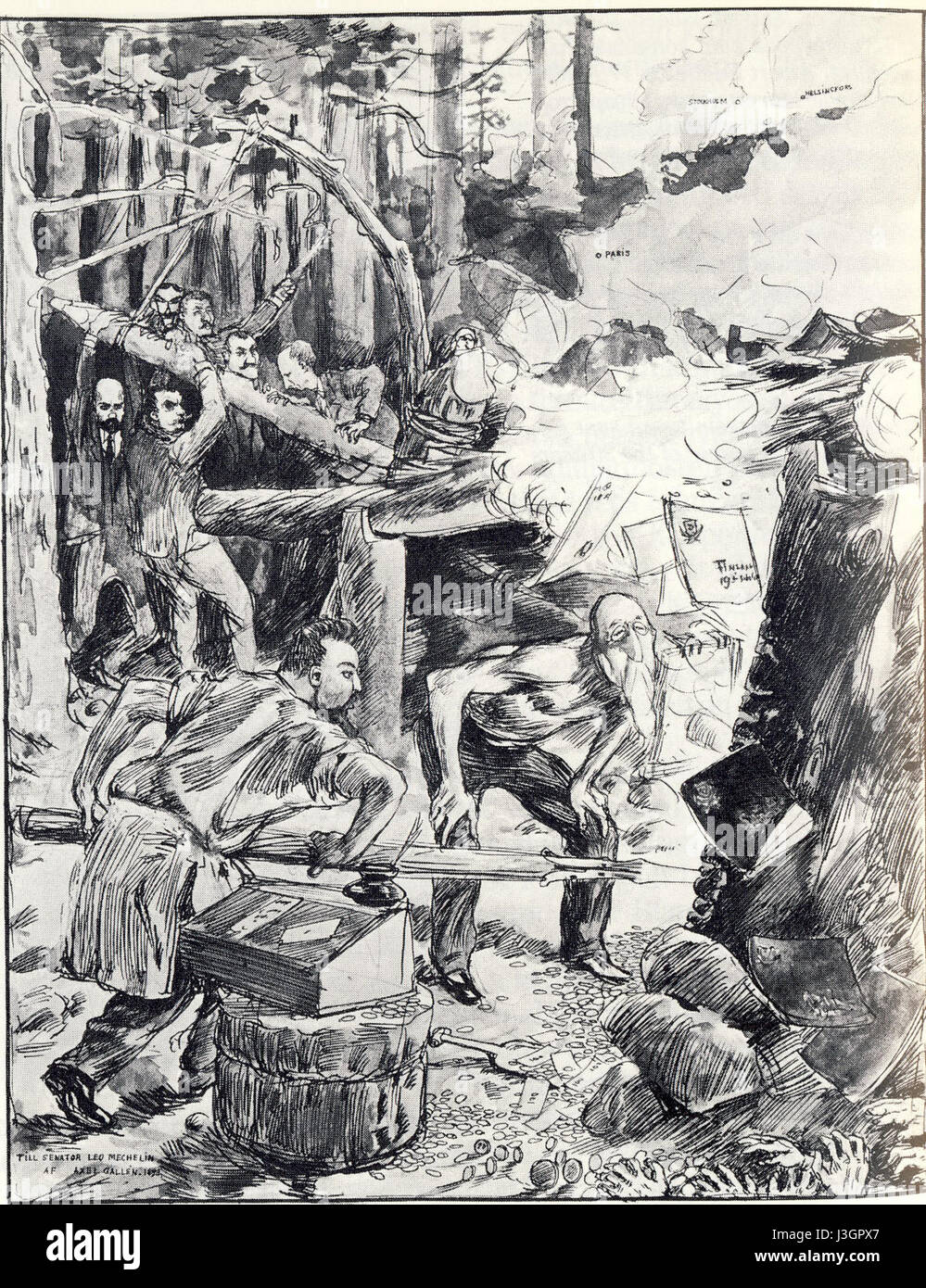 *Finland in the 19th century* is depicted in a 19th-century lithograph ...