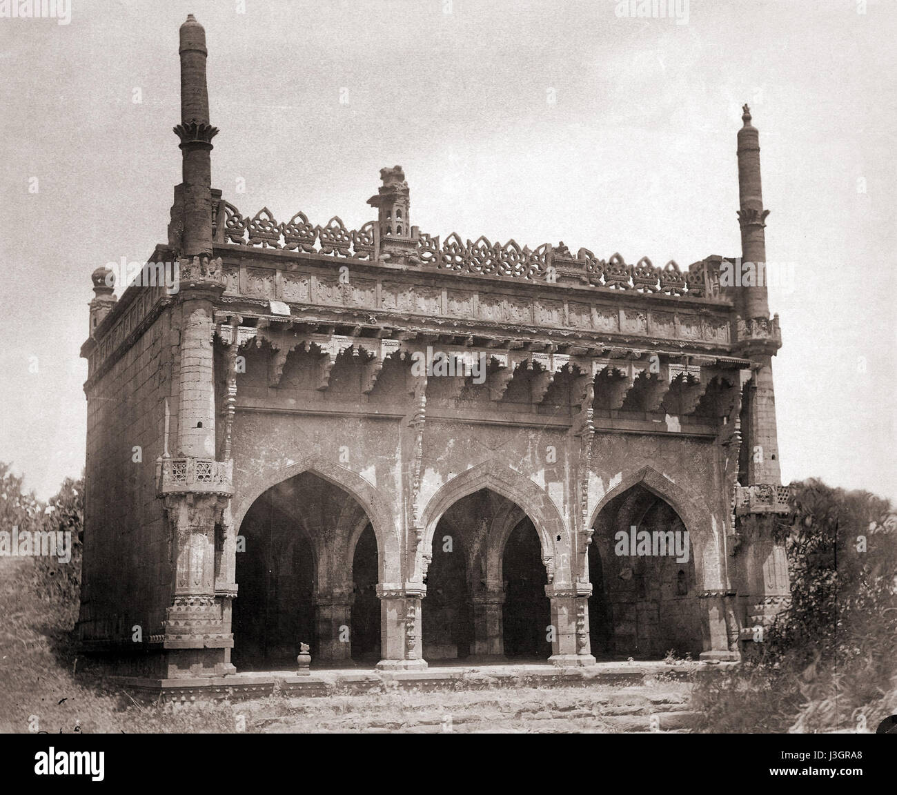 The Mehtar Mahal Mosque in Bijapur, built in the 16th century, is an ...