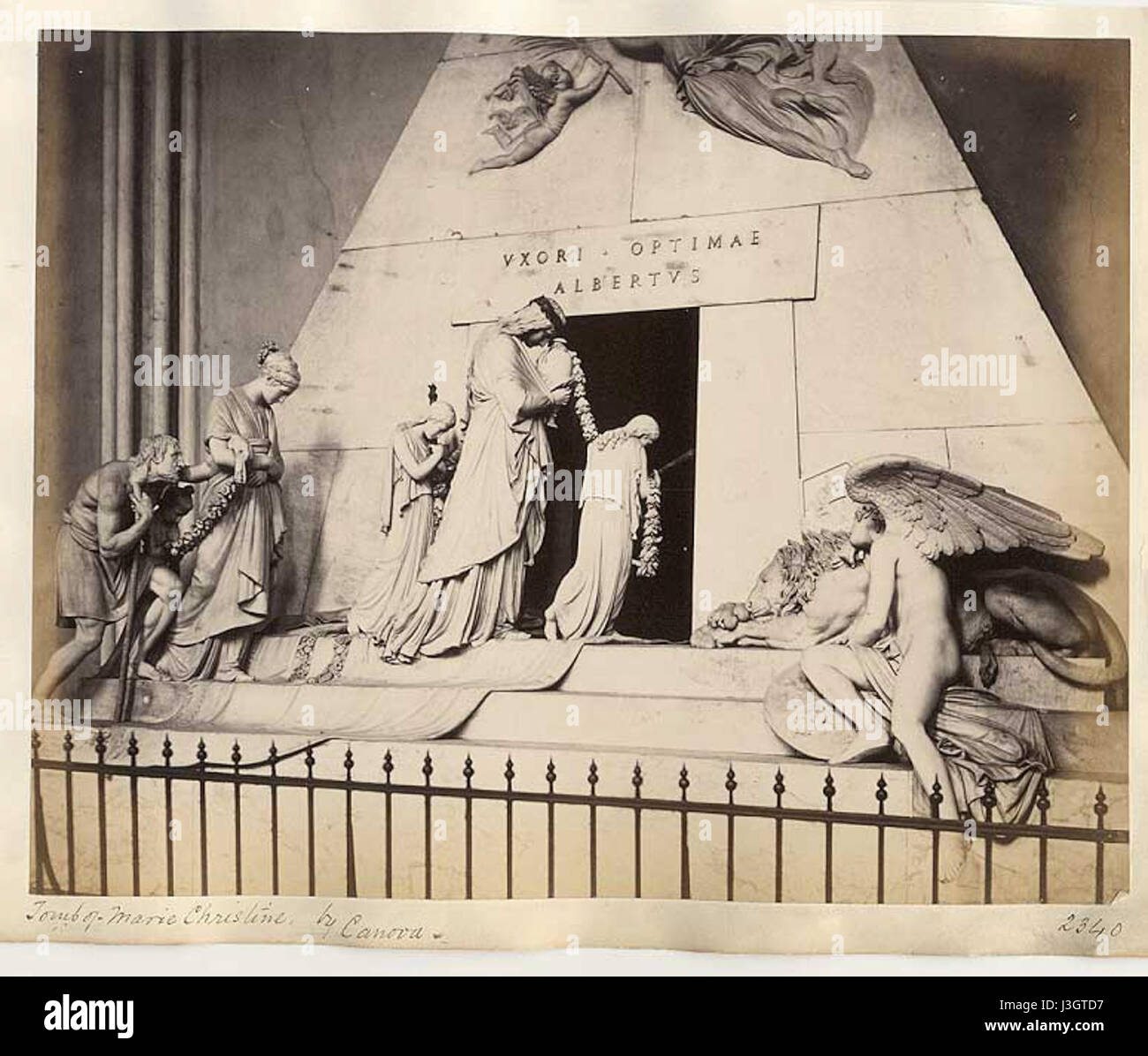 This image depicts the Tomb of Marie Christine by sculptor Antonio ...
