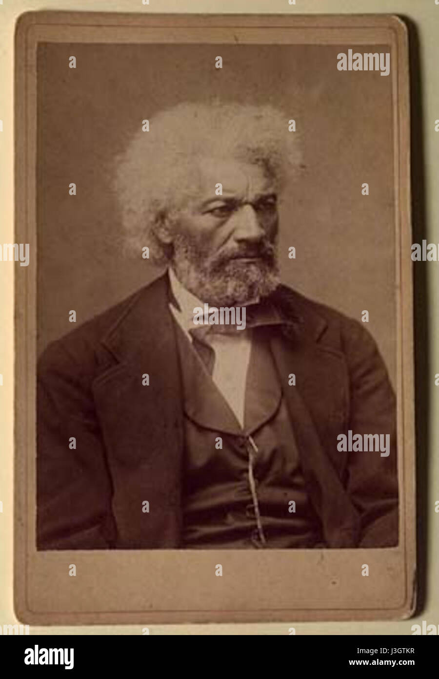Frederick Douglass, a key figure in American history, is depicted here ...
