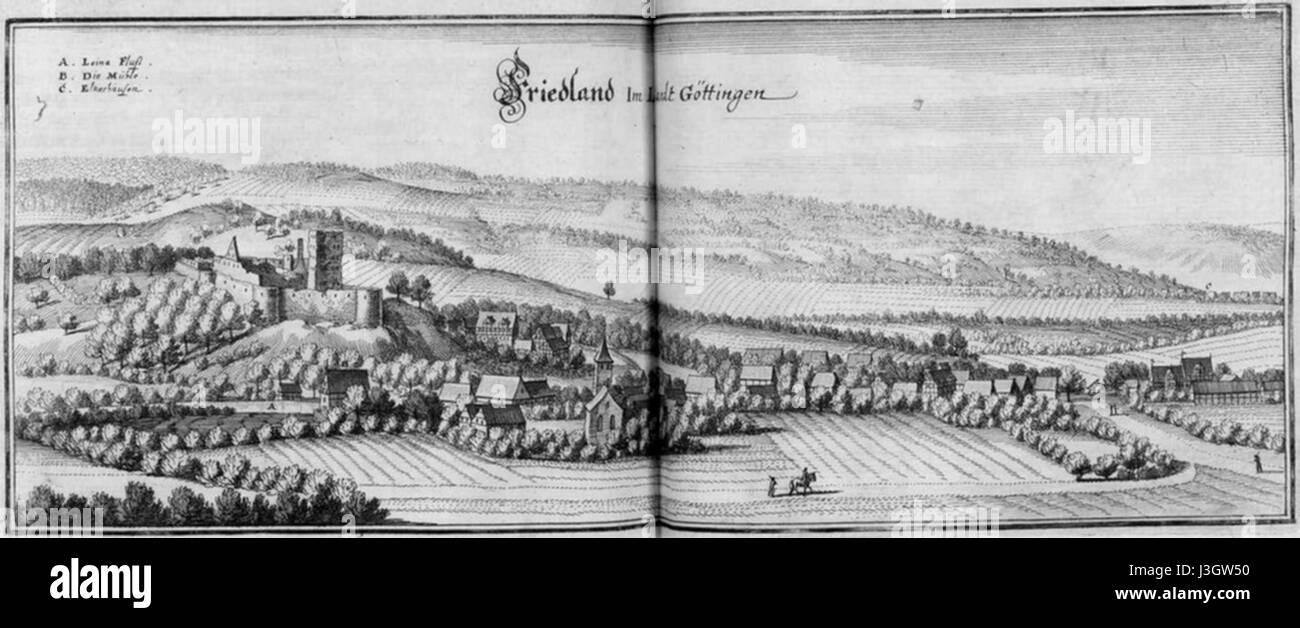 Fridland, as depicted in Merian's work, shows a detailed view of the ...