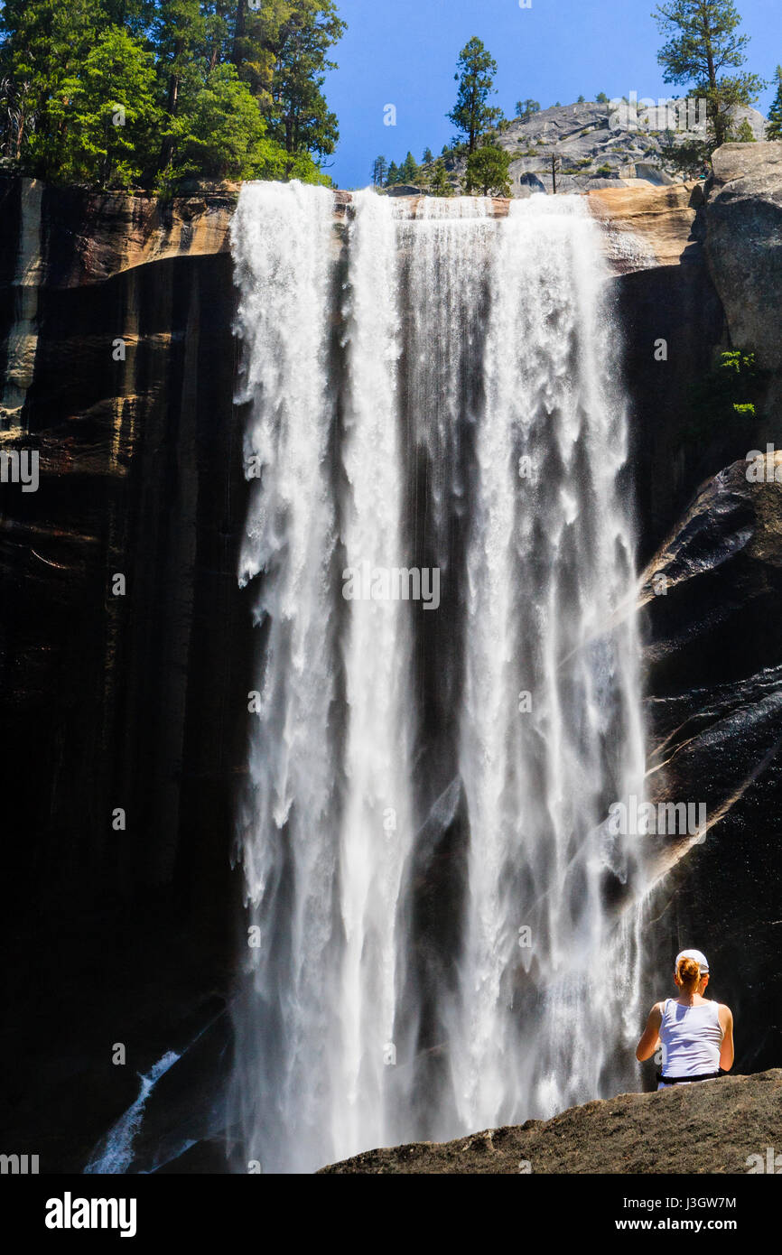 Vernal Fall is a 317 feet waterfall on the Merced River just downstream ...