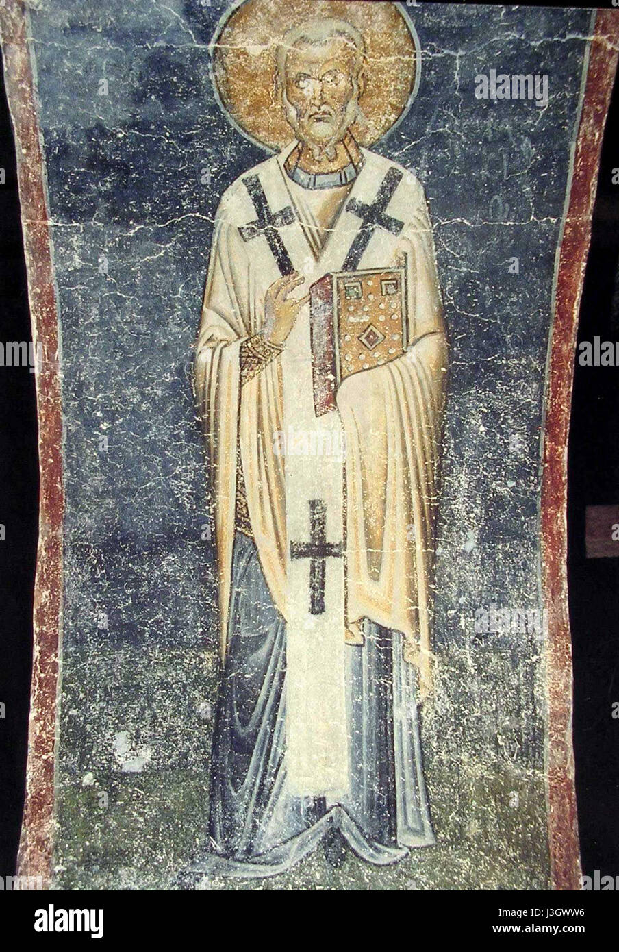 The frescoes from St. Sophia Church in Ohrid, North Macedonia, depict ...