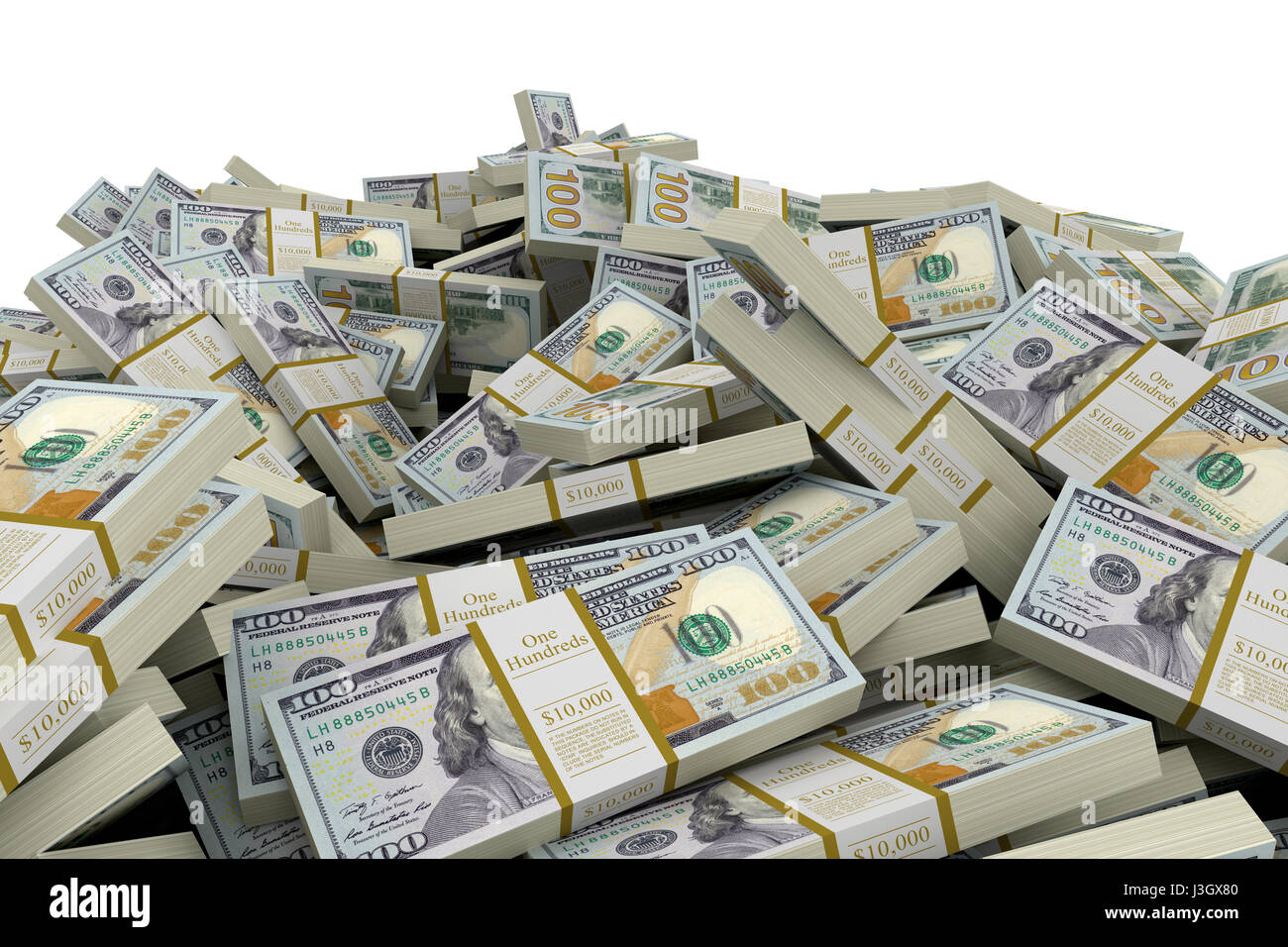 Pile of Dollars. Image with clipping path Stock Photo - Alamy