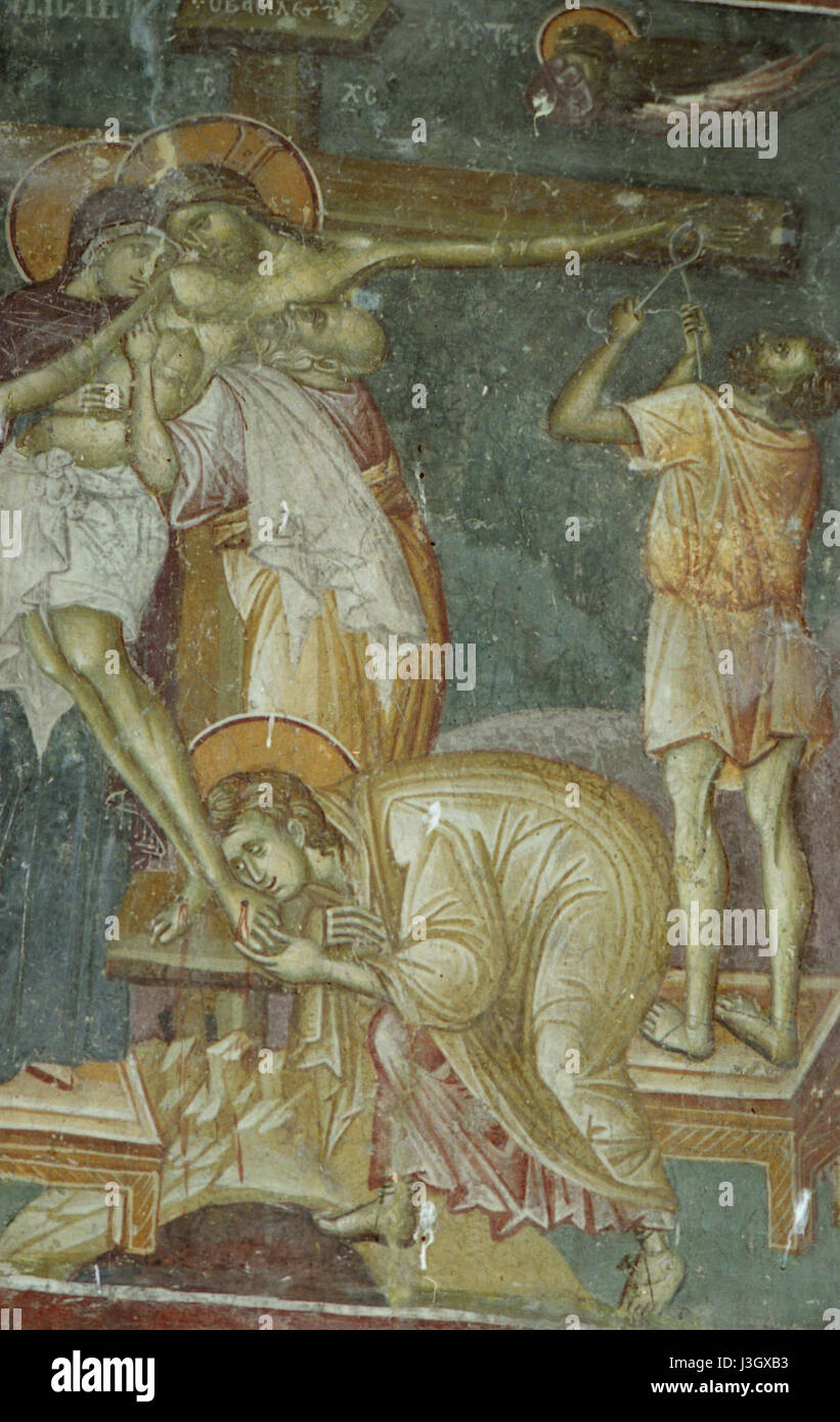 These frescoes from the St. Nikita Church in Banjani depict religious ...