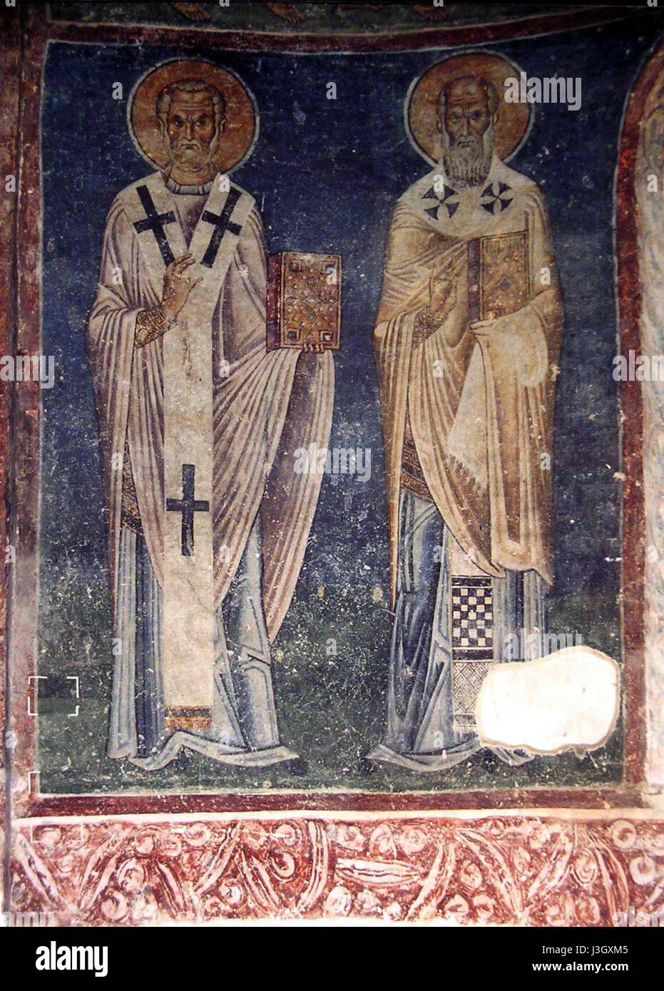 This fresco, located in St. Sophia Church in Ohrid, depicts religious ...