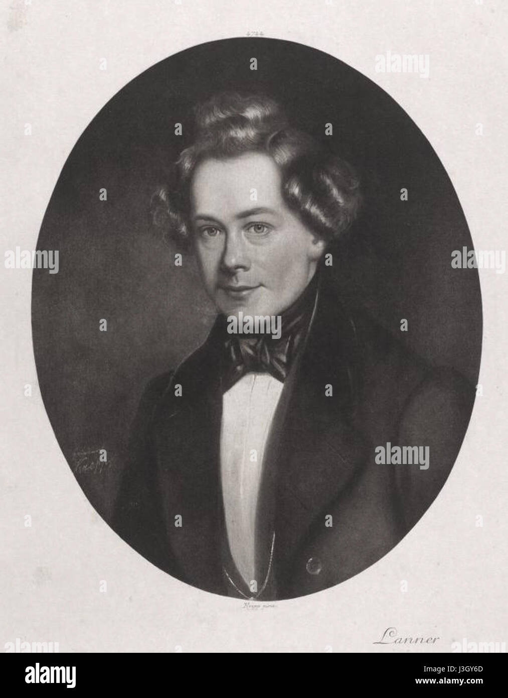 Friedrich Krepp's heliogravure of Joseph Lanner depicts the renowned ...