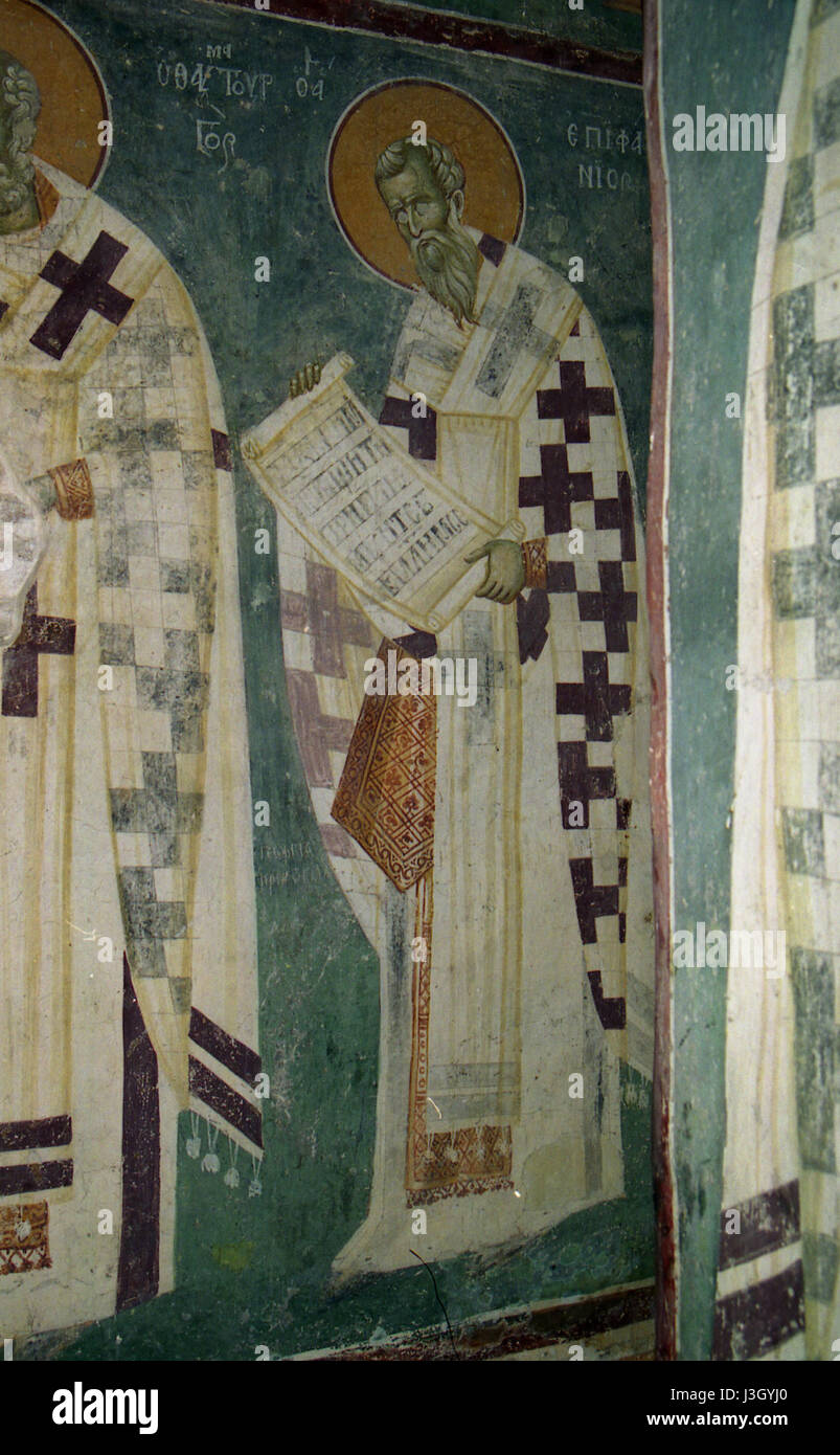 The frescos from St. Nikita Church in Banjani are notable for their ...