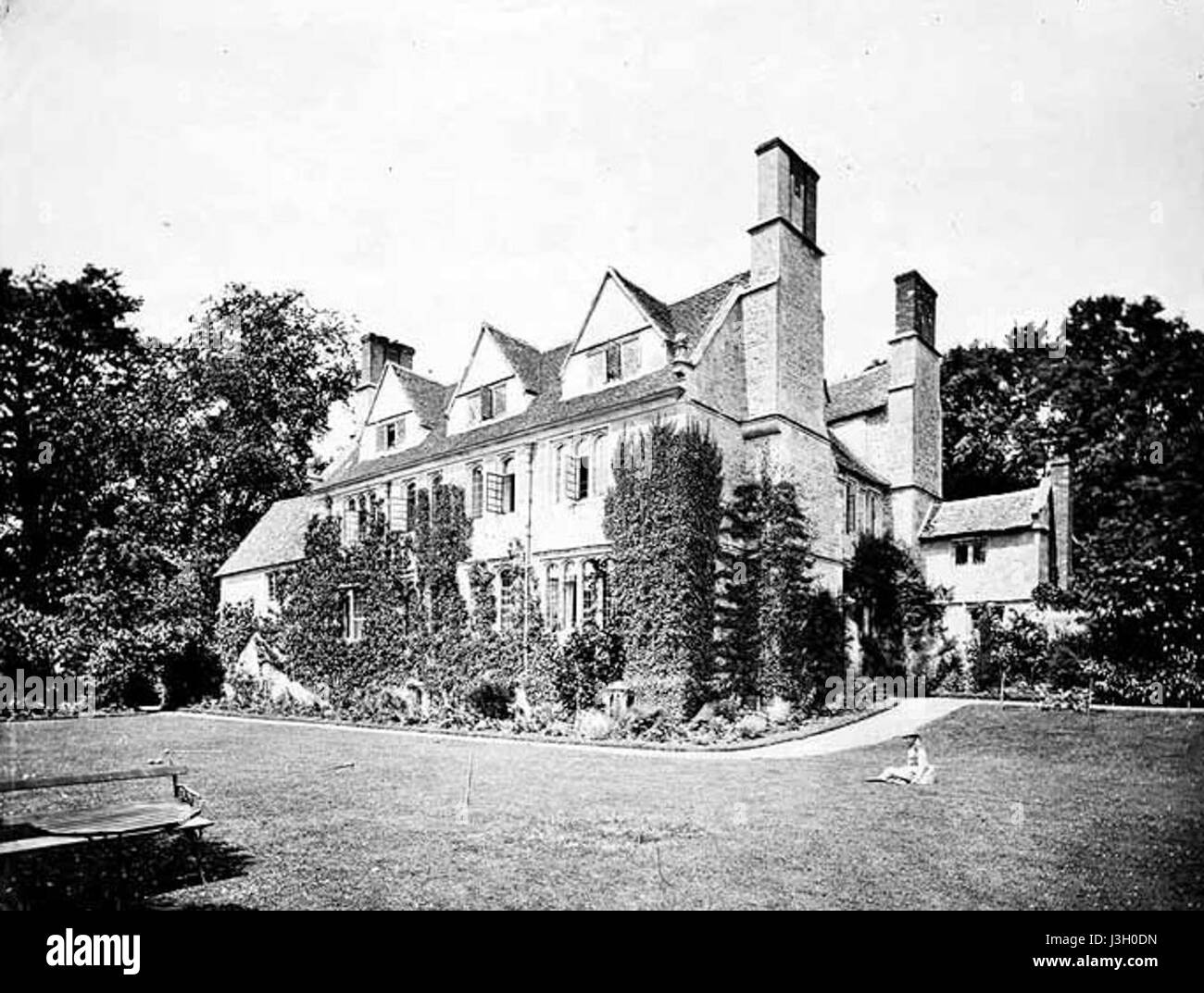 This photograph of Garsington Manor, taken by Henry Taunt, captures the ...