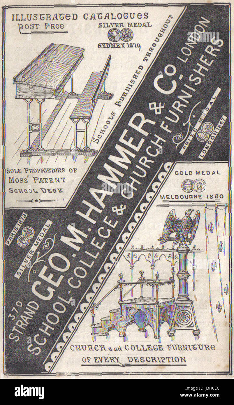 Geo M Hammer & Co advertisement Stock Photo - Alamy