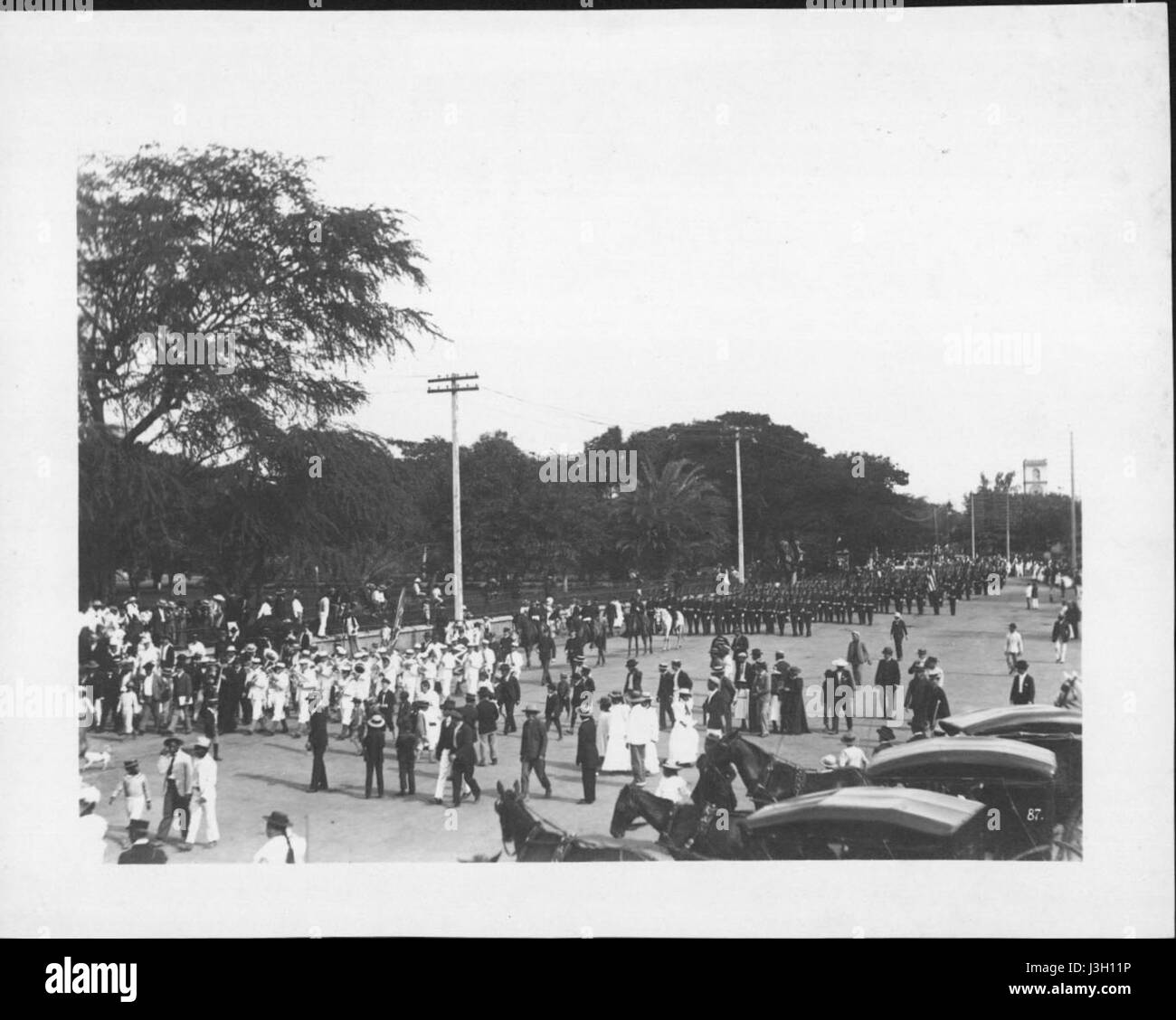 This image depicts the funeral of Princess Kaiulani of Hawaii. The ...