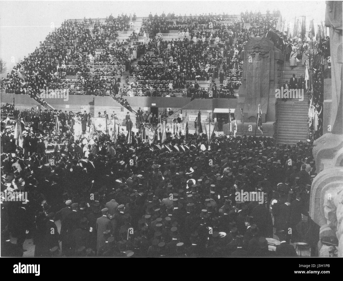The inauguration ceremony of the VÃ¶lkerschlachtdenkmal in Leipzig in ...