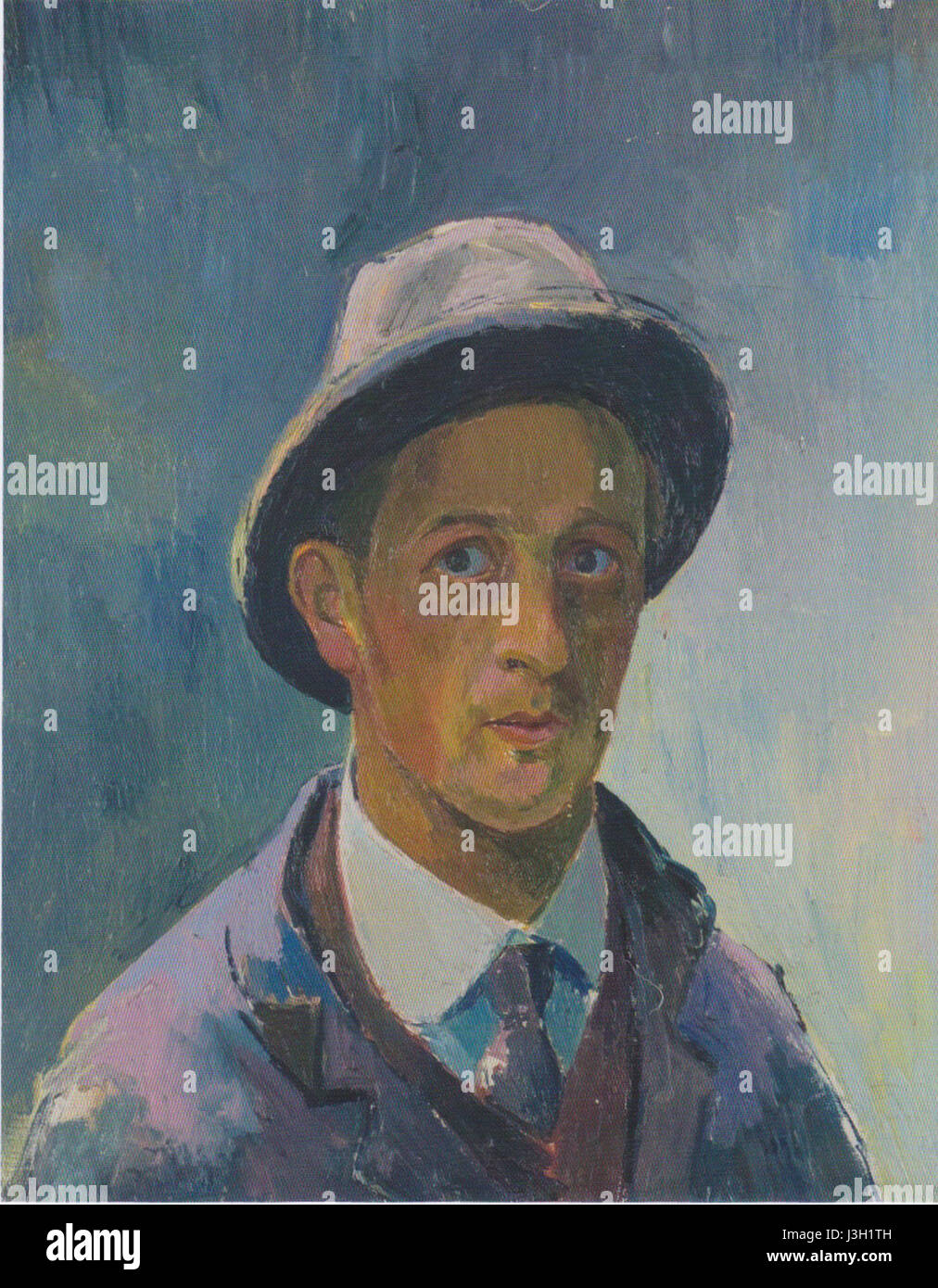 Felix Esterl Selbstbildnis mit Hut 1927 Stock Photo - Alamy