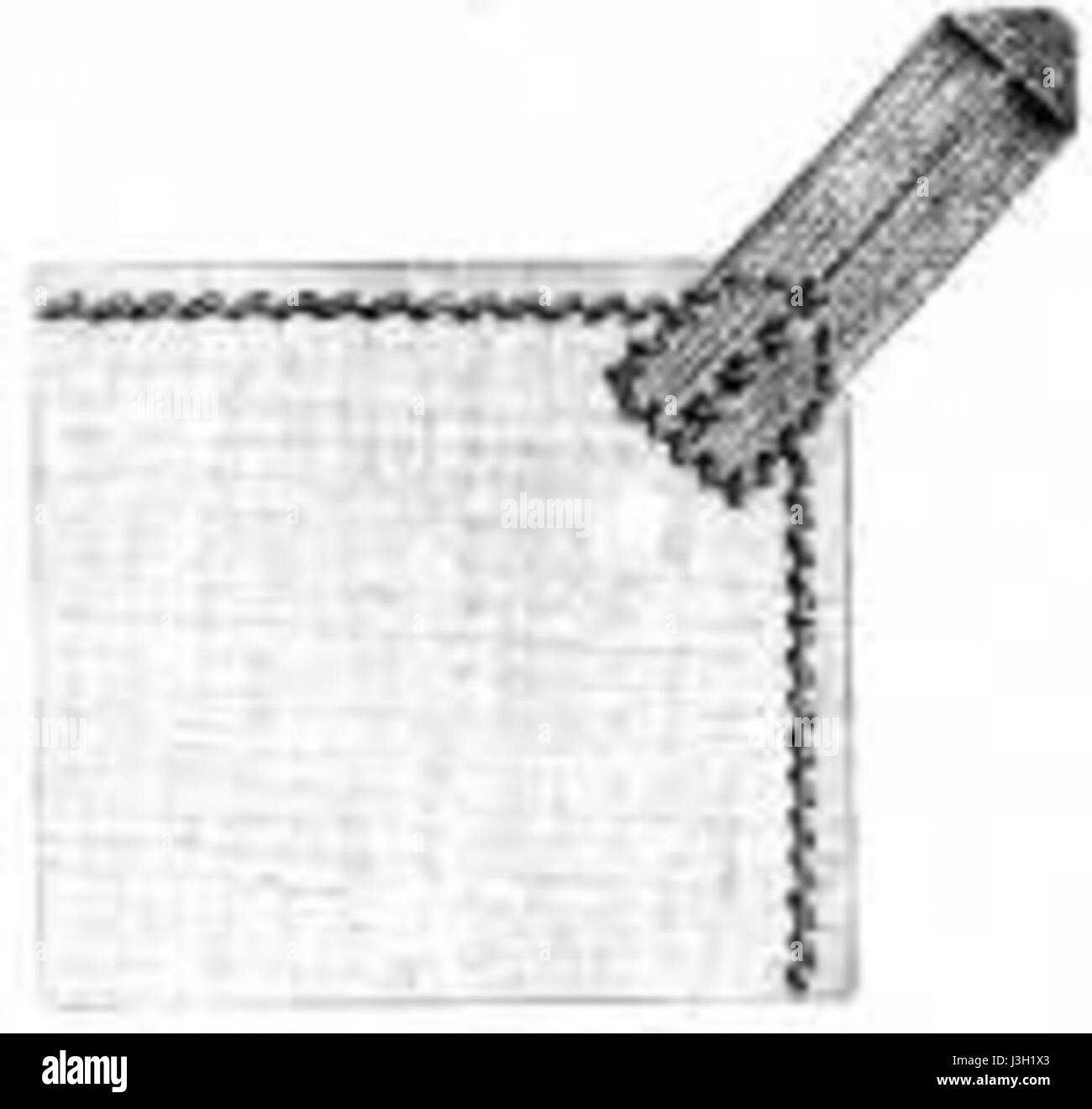 This figure illustrates the technique of sewing tape loops to the ...