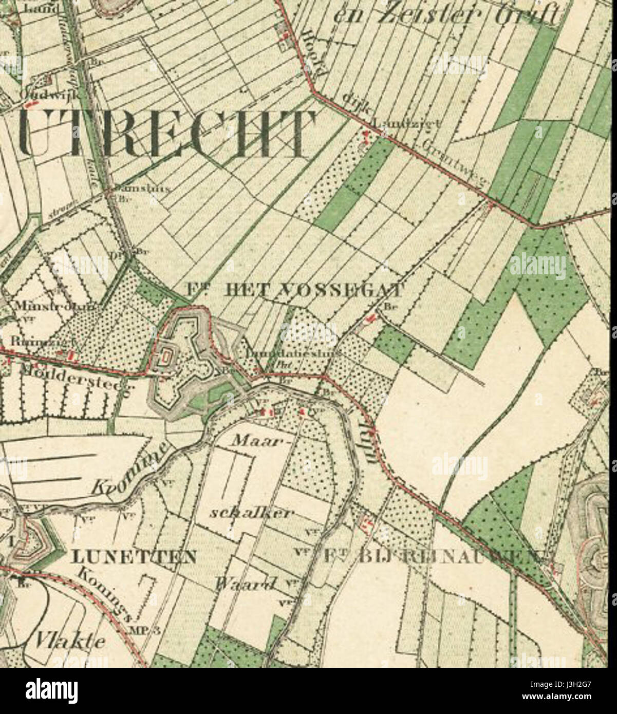 Fort Vossegat en Lunetten was a military fortification located on the ...